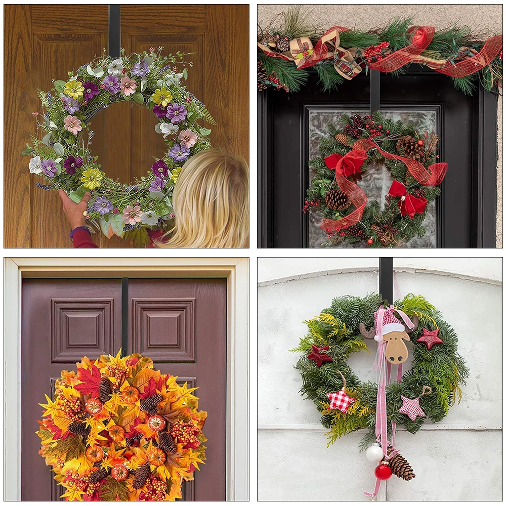Holidays Floral Wreath Hanger Crook The Distance Between The Door ...