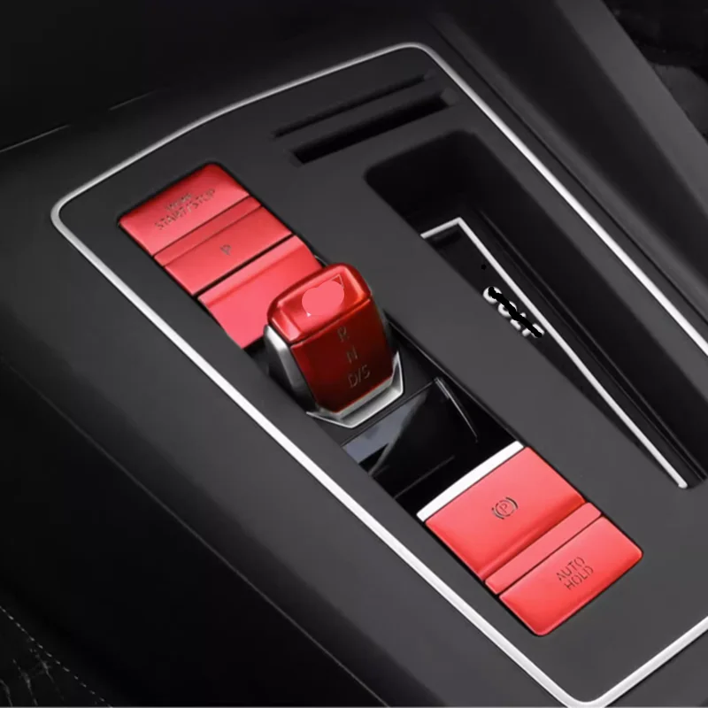 9pcs-Car-Interior-Handbrake-Gear-Shift-Knob-Parking-Brake-P-Switch ...