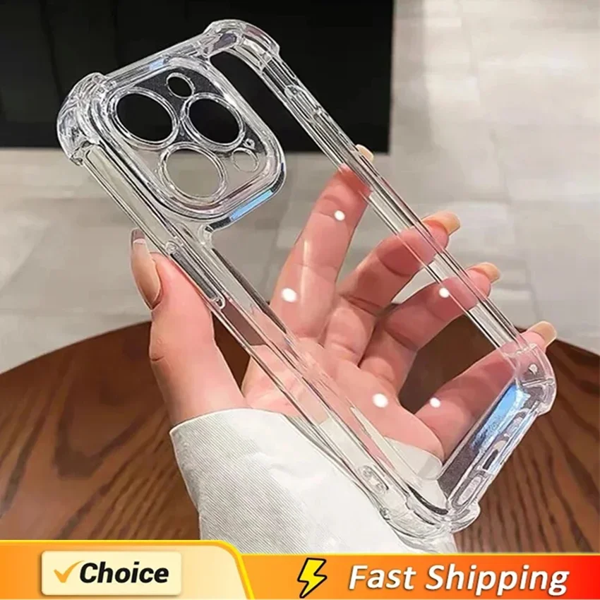 Shockproof-Silicone-Clear-Phone-Case-For-iPhone-13-11-12-14-Pro-Max ...