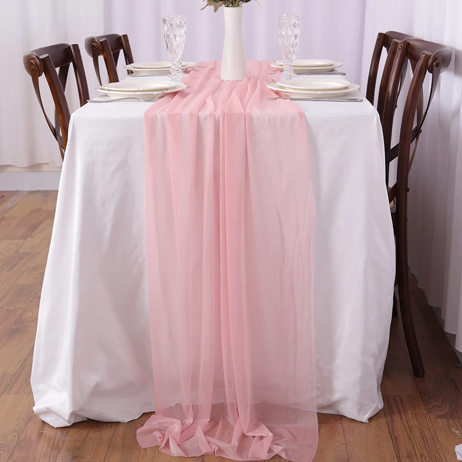 Crysta Gauze Luxury Sage Wedding Table Runner,Light Elegant Chair ...