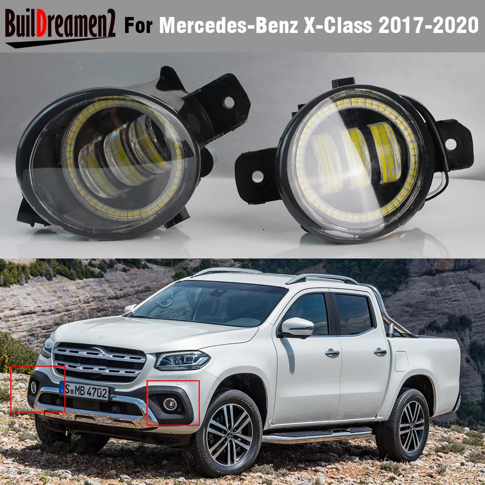 2-X-Car-LED-Fog-Light-Angel-Eye-DRL-Daytime-Running-Lamp-H11-For ...