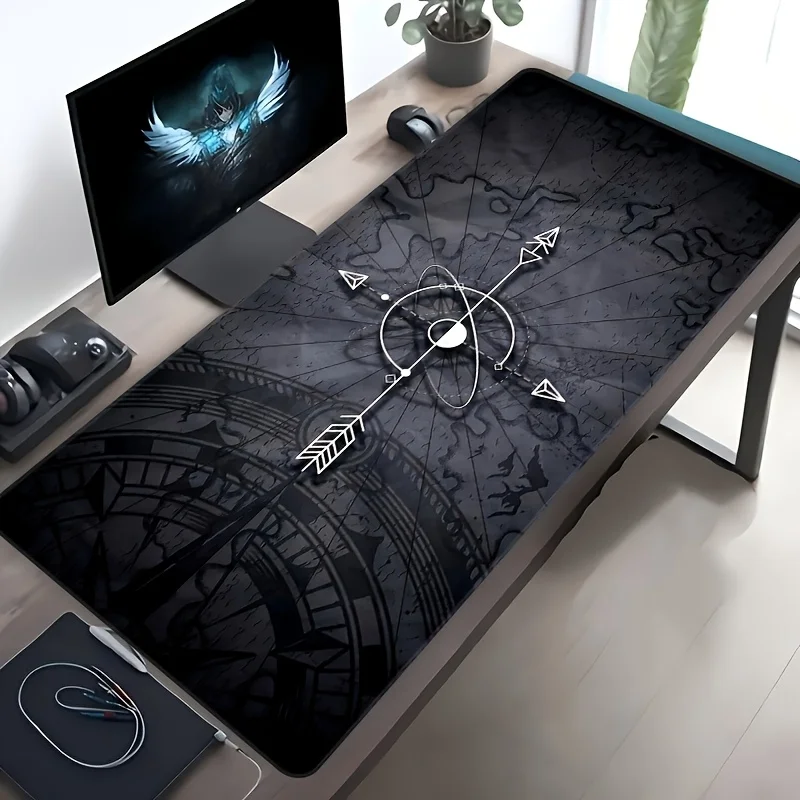 Compass Design Mouse Pad Large Rubber Base Anti-slip PC Desk ...