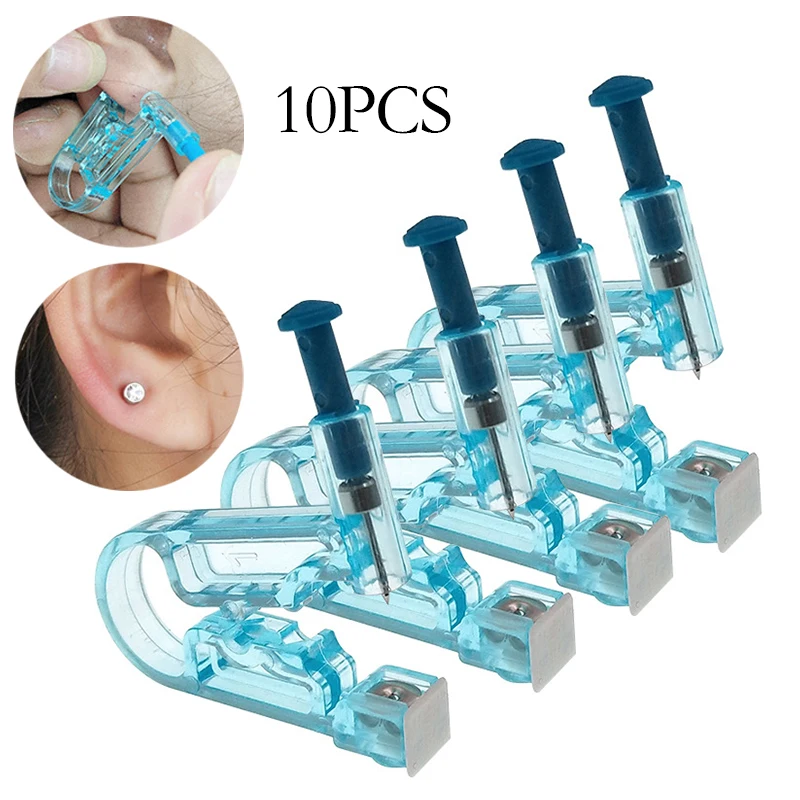 1-10Pcs-Painless-Ear-Piercing-Gun-Kit-Disposable-Healthy-Safety-Earring ...