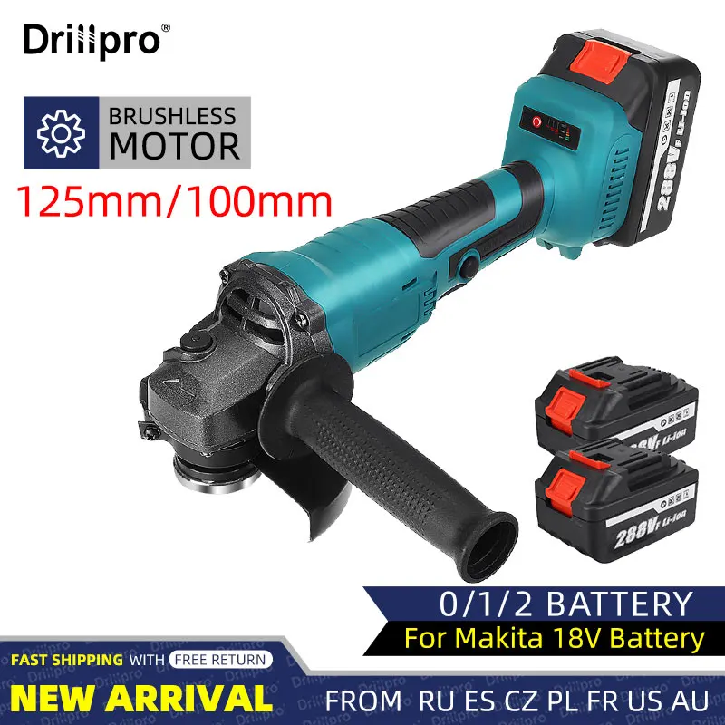 Drillpro-Brushless Angle Grinder, Woodworking, Cutting Power Tool ...