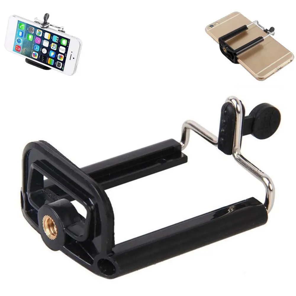 Black-Universal-For-Tripod-Stand-Bracket-Cell-Phone-Camera-Stand-Clip ...