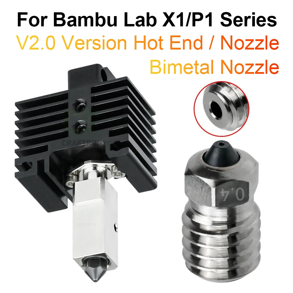 Hotend For Bambu Lab p1p X1C P1S X1 V2.0 Upgrade Hot end Kit Print Head ...