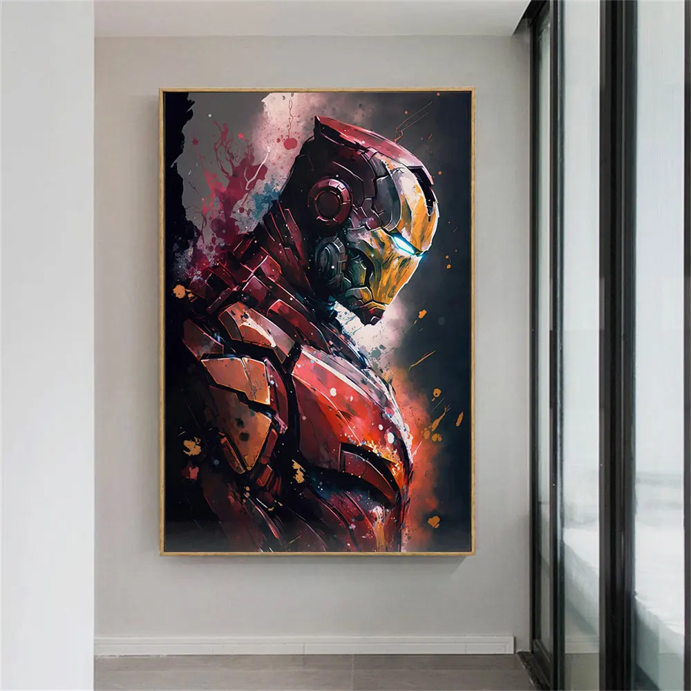 Disney-Iron-Man-Abstract-Print-Canvas-Painting-Classical-Graffiti ...
