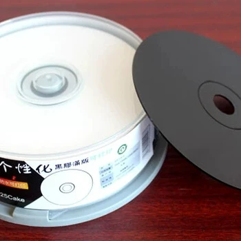Black CD-R Blank Disks Recordable 700MB 80MIN 52X 25Cake Disc Printable