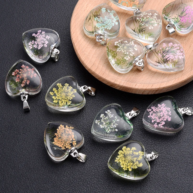 3Pcs-Love-Heart-Acrylic-Pressed-Plant-Petal-Buckle-Charms-Resin ...