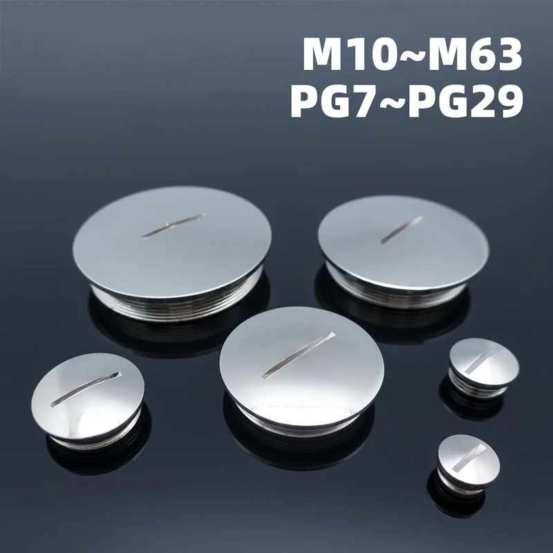 Waterproof Metal Blind Plug Metric Threaded Closure Plug Screw Cover ...
