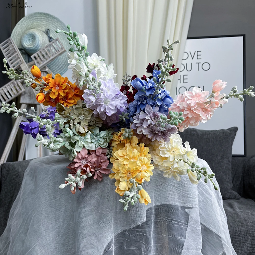 Silk Wedding Decorations | Silk Flowers Delphinium | Silk Fowers ...