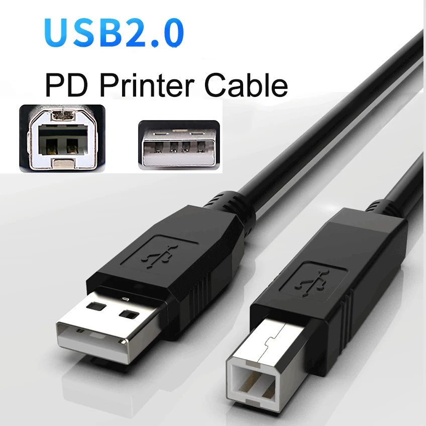 New-Data-Charging-Cord-5Pin-USB2-0-A-Male-To-USB-B-Male-Printer-Cable ...