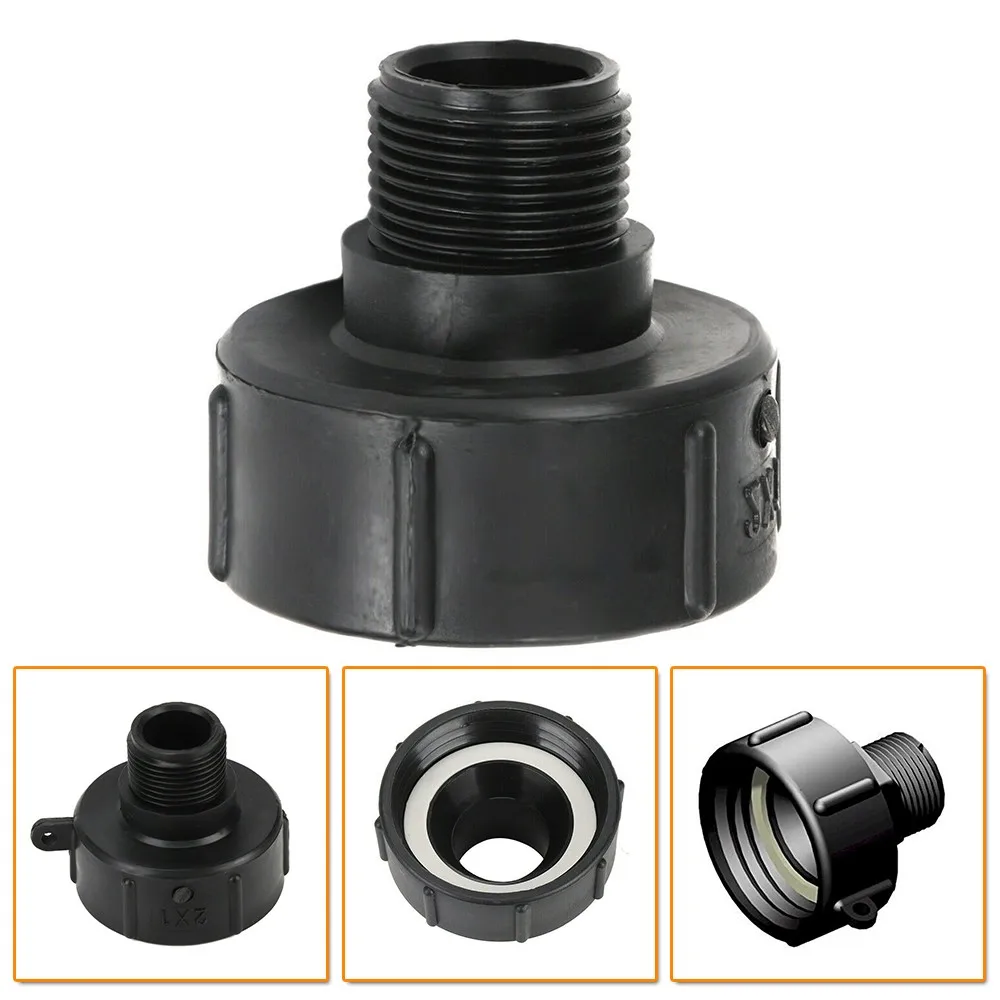 Black-IBC-Adapter-S60x6-1-IBC-Tank-Connector-Adapter-Replacement-Garden ...
