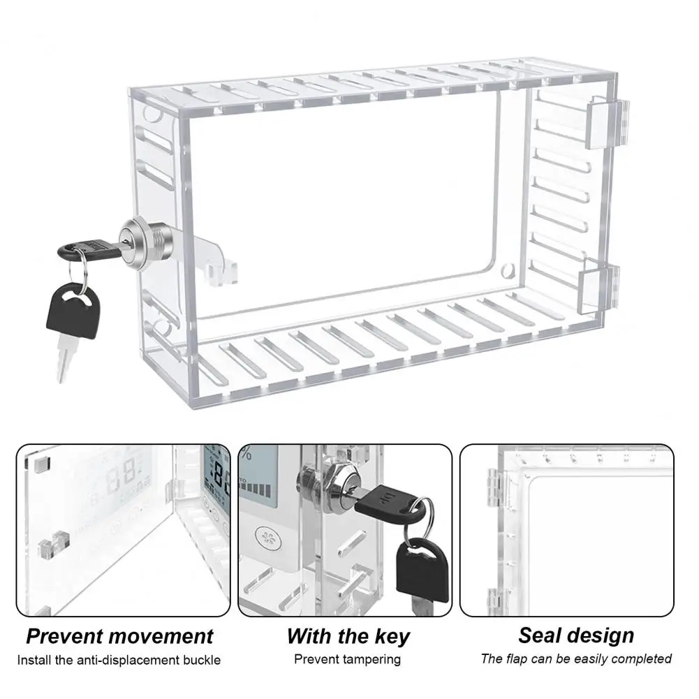 Plastic Thermostat Cover Thermostat Lock Box Universal Transparent ...