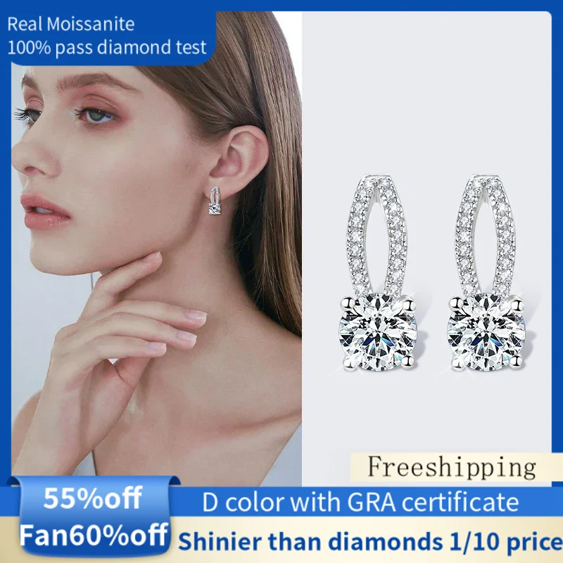 Real-Diamond-Earrings-Women-s-Diamond-Earrings-Round-Silver-Earrings-s925-100-Pass-the-Diamond ...