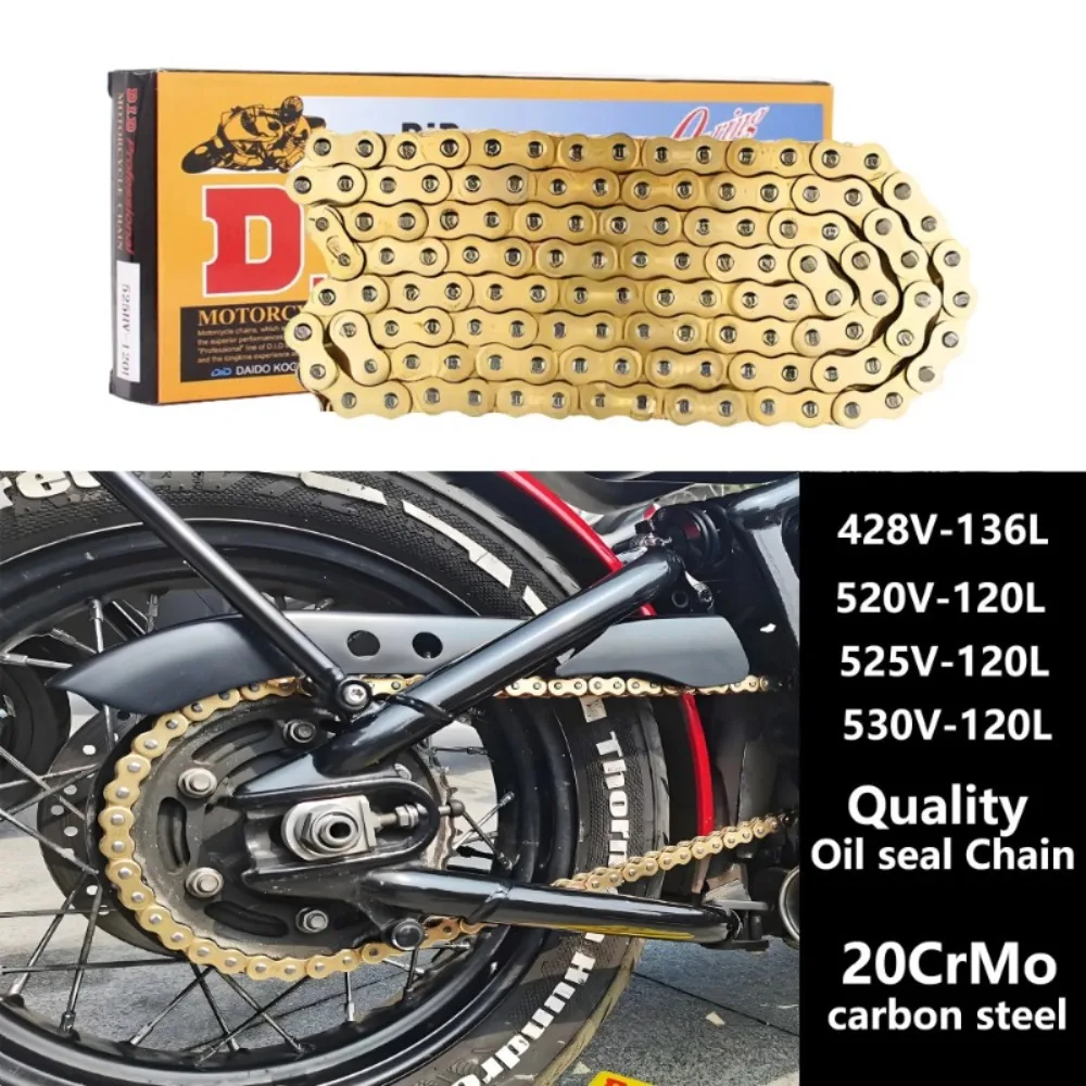 DID O-Ring 520 525 530 428 Chains 120 136 Links Motorcycle Chain Oil ...