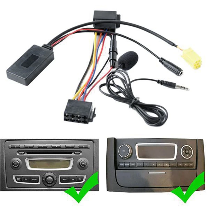 6Pin-Car-Bluetooth-Audio-Adapter-MIC-Handsfree-AUX-Cable-For-159-500 ...