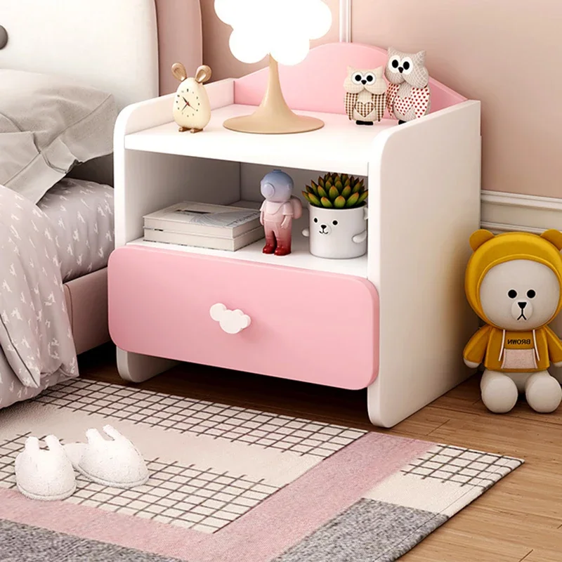 Pink and white nightstand store