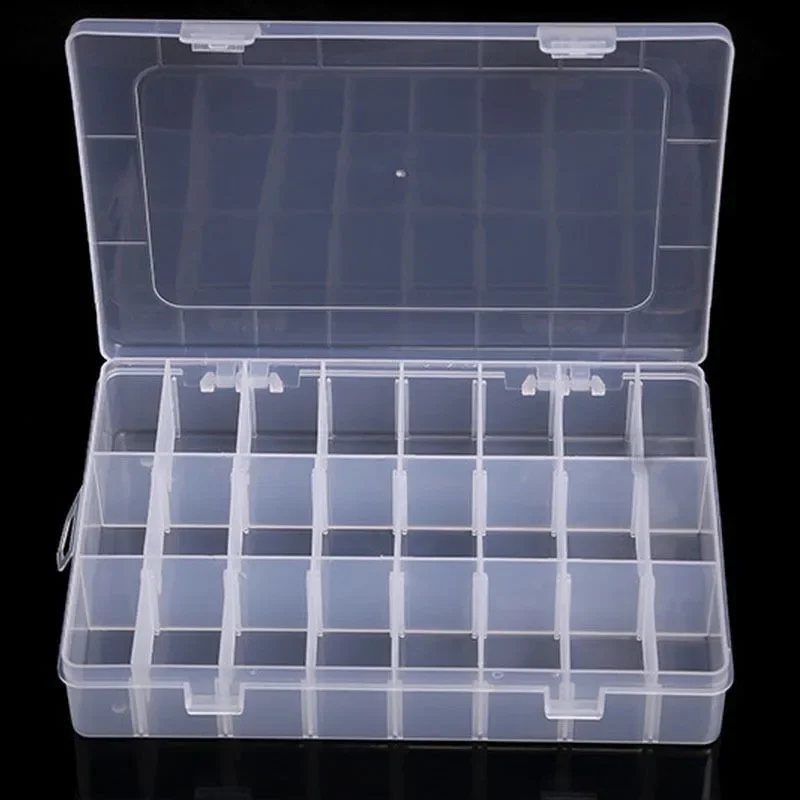Transparent-10-15-24-Grid-Storage-Box-Organizer-Case-Cajas-Organizadora ...