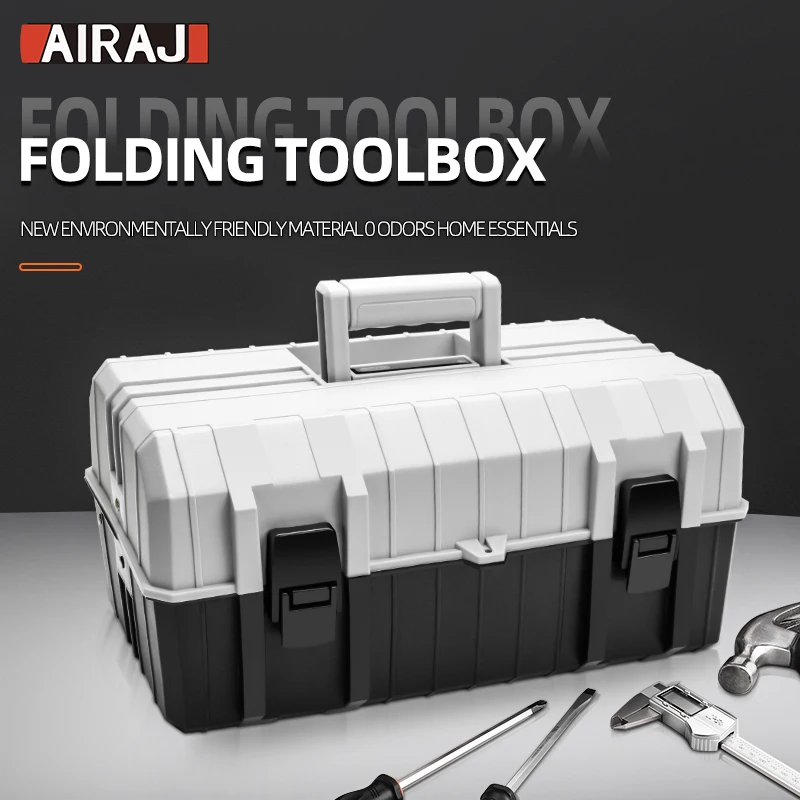 AIRAJ-Car-Repair-Toolbox-Abs-Plastic-Portable-Thick-Three-Layer-Auto ...