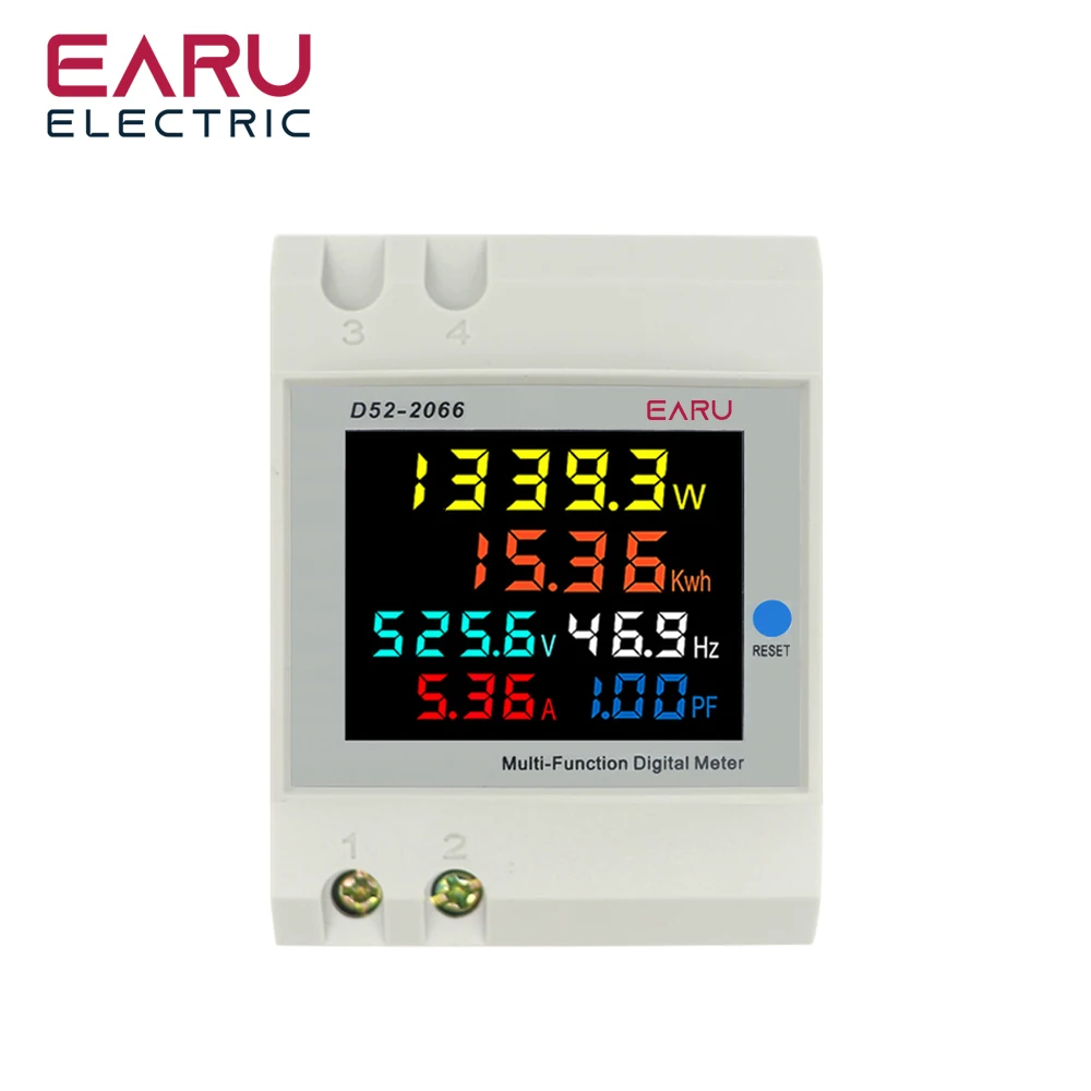 Monitor-de-corriente-de-Riel-Din-6-en-1-110V-220V-380V-100A-Factor-de ...