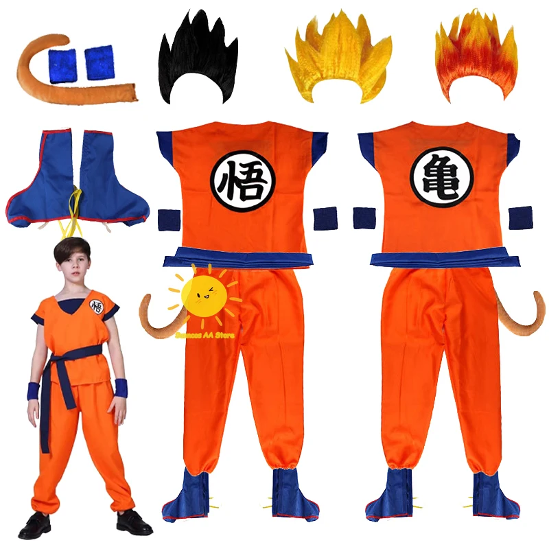 Halloween-Kids-Adult-Goku-Costume-Anime-Son-Goku-Cosplay-Costume ...