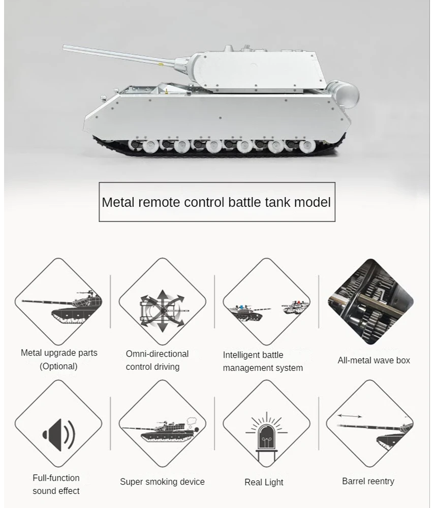 1/16 Rc Tank Model German Rat Super Heavy Battle Tank Metal Tank Model ...