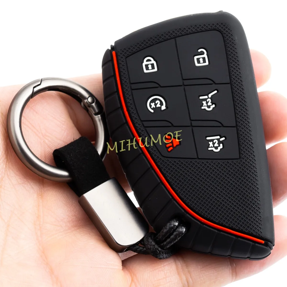 For Chevrolet Tahoe Suburban GMC Yukon Silicone 6 Buttons Car Key Fob ...