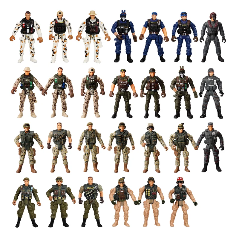 10cm-Warrior-Elite-Force-Army-Police-Military-Snow-Navy-Soldier-Action ...