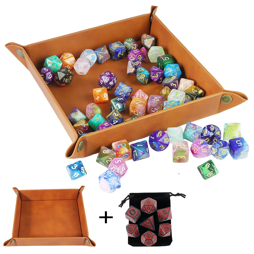 Double-Sided-Leather-Dice-Tray-Square-Multifunctional-Jewelry-Keyboard ...