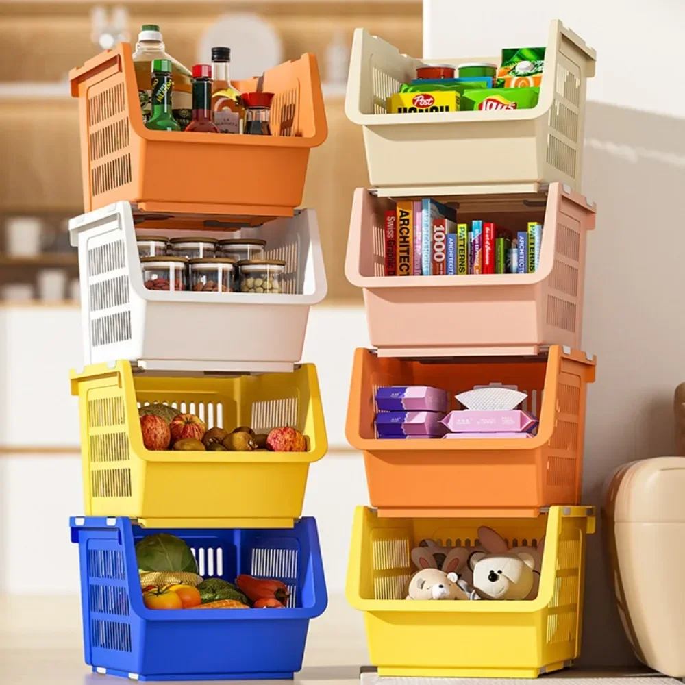 Stackable-Basket-Kitchen-with-Wheels-Toy-Storage-Rack-Save-Space-Simple ...