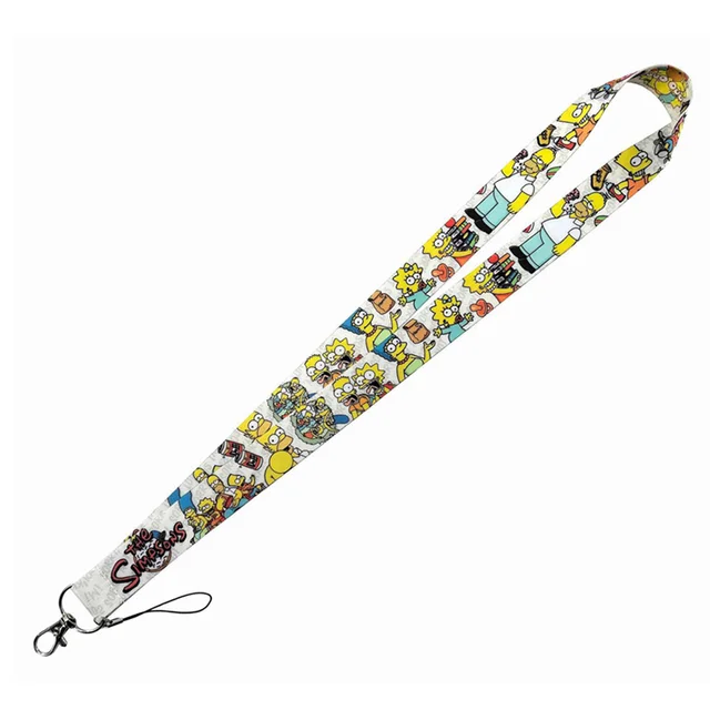 Disney the Simpsons Card Cover Phone Lanyard Anime Cartoon Keychain ...