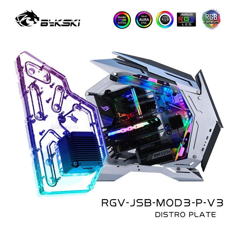 Bykski 존스보 MOD3 케이스용 배전 플레이트, 240 + 360 라디에이터 수냉식 리저버 펌프 RGV JSB MOD3 P V3| | - AliExpress