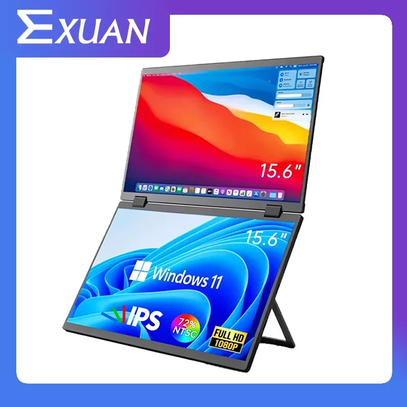 15-6inches-Dual-Screen-Portable-Monitor-360-Flip-PS5-Switch-LED ...