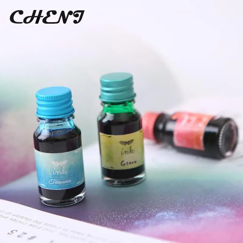 10ml-Pure-Colorful-10ml-Fountain-Pen-Ink-Refilling-Smooth-Liquid-Inks ...