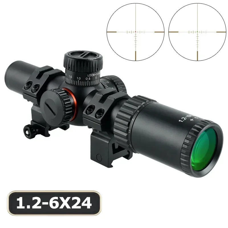 SFP-1-2-6X24-Hunting-Optical-Scope-Crossbow-Short-Compact-Riflescope ...