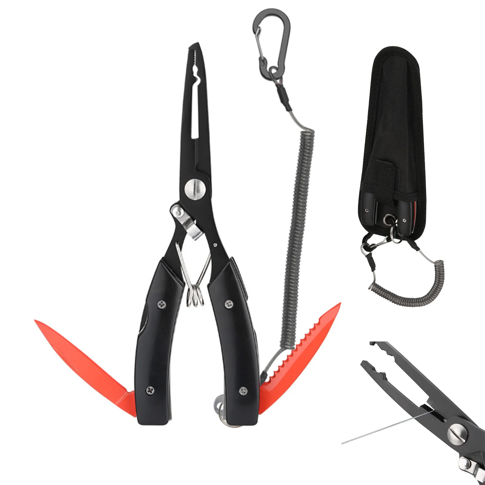 Fishing Pliers Muti-Function Fishing Hook Remover Tool Stainless Steel ...