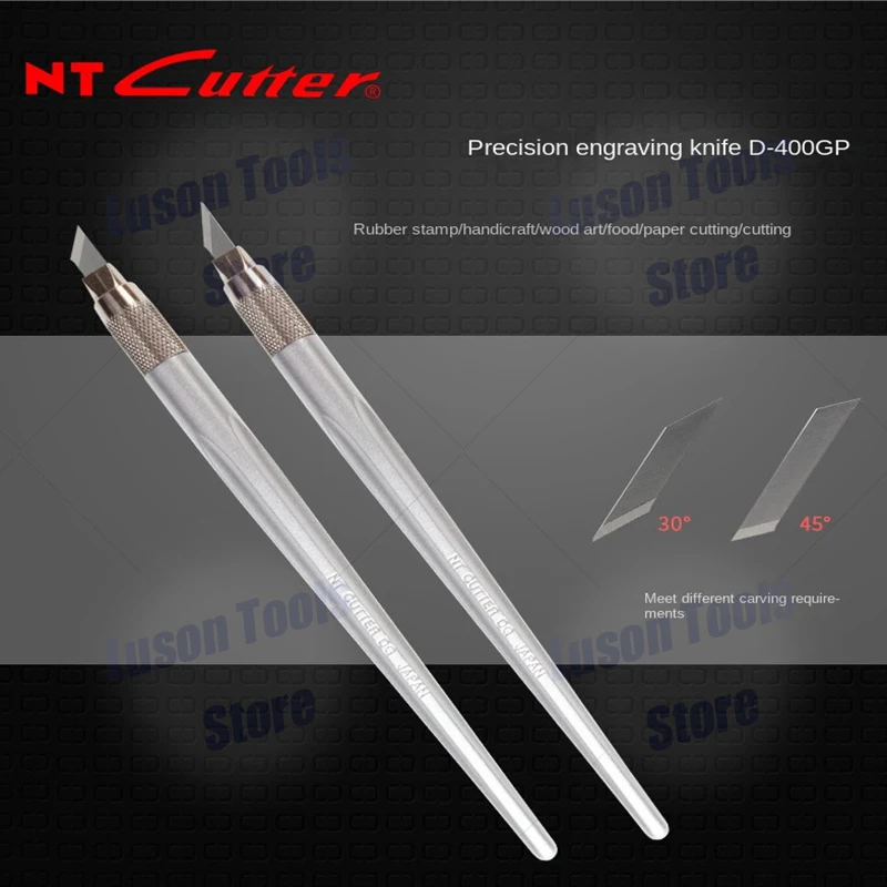 Japan-NT-CUTTER-D-400GP-30-45-Full-Metal-Pen-Knife-Professional-Carving ...
