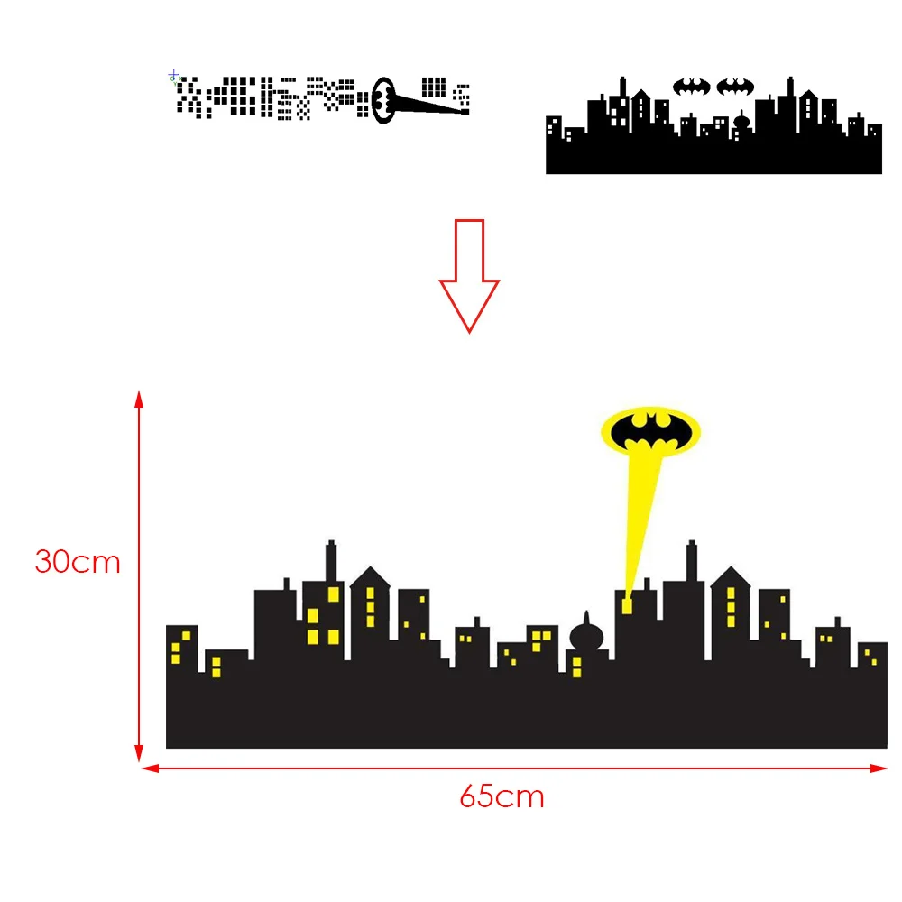 Gotham Skyline Stencil