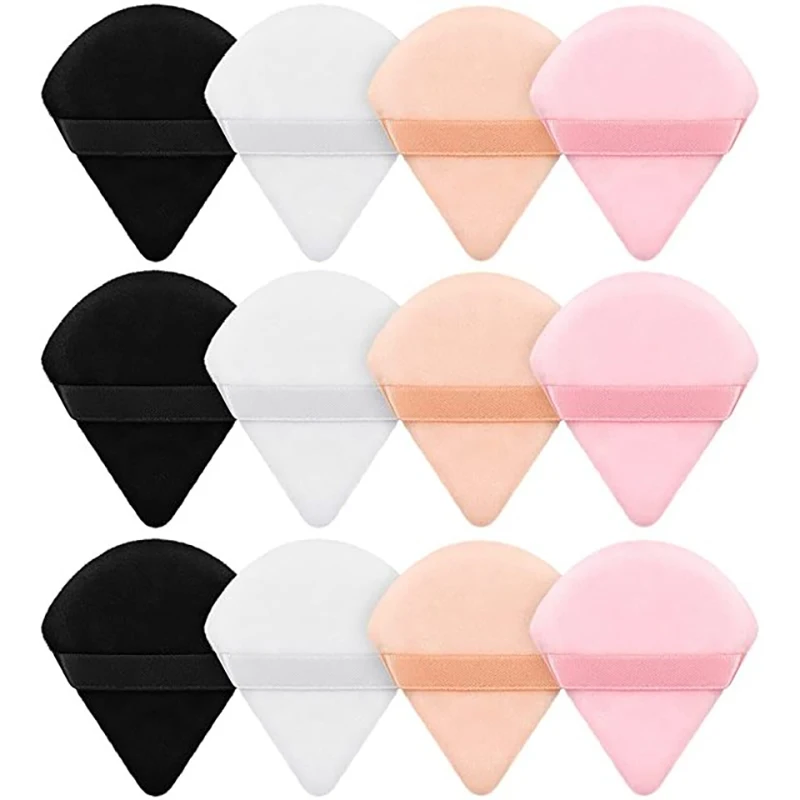 2-12Pcs-Triangle-Velvet-Powder-Puff-Make-Up-Sponges-for-Face-Eyes ...