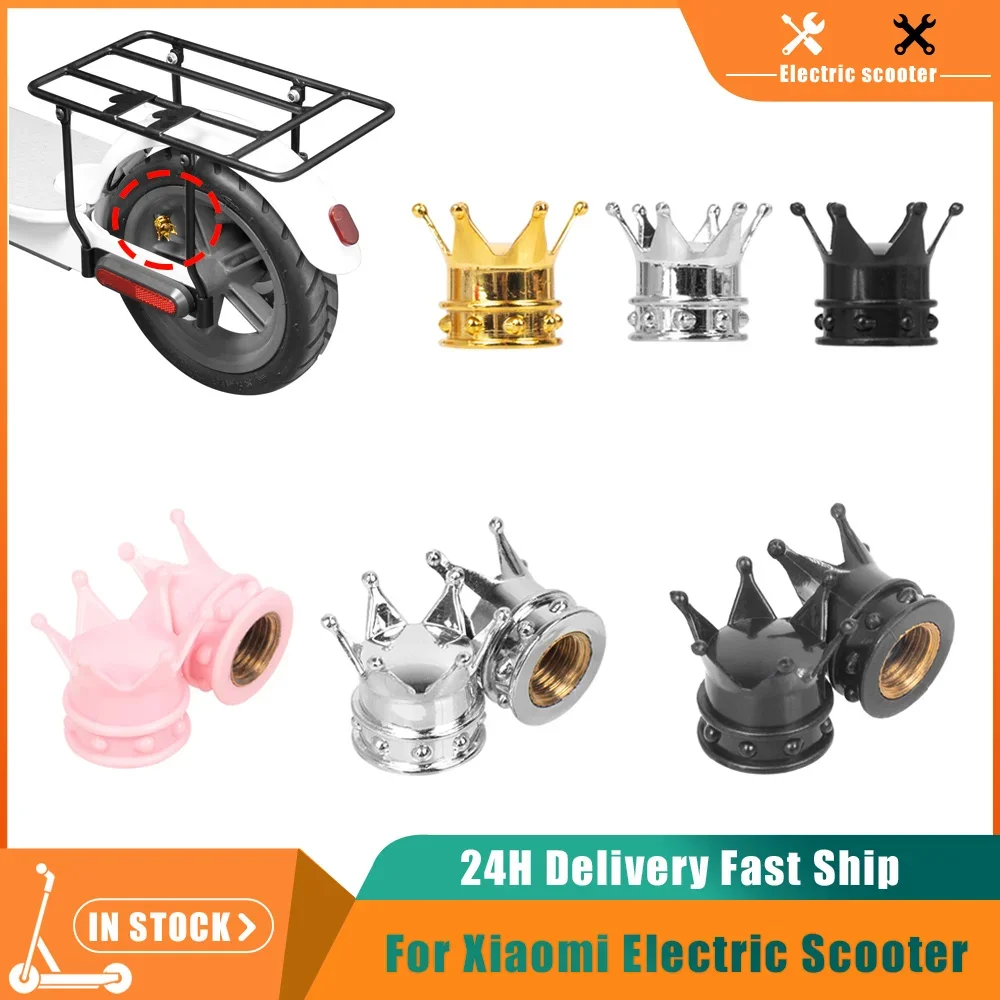 Wheel Tire Air Valve Caps Crown Style Copper Core Tyre Rim Stem Dust ...
