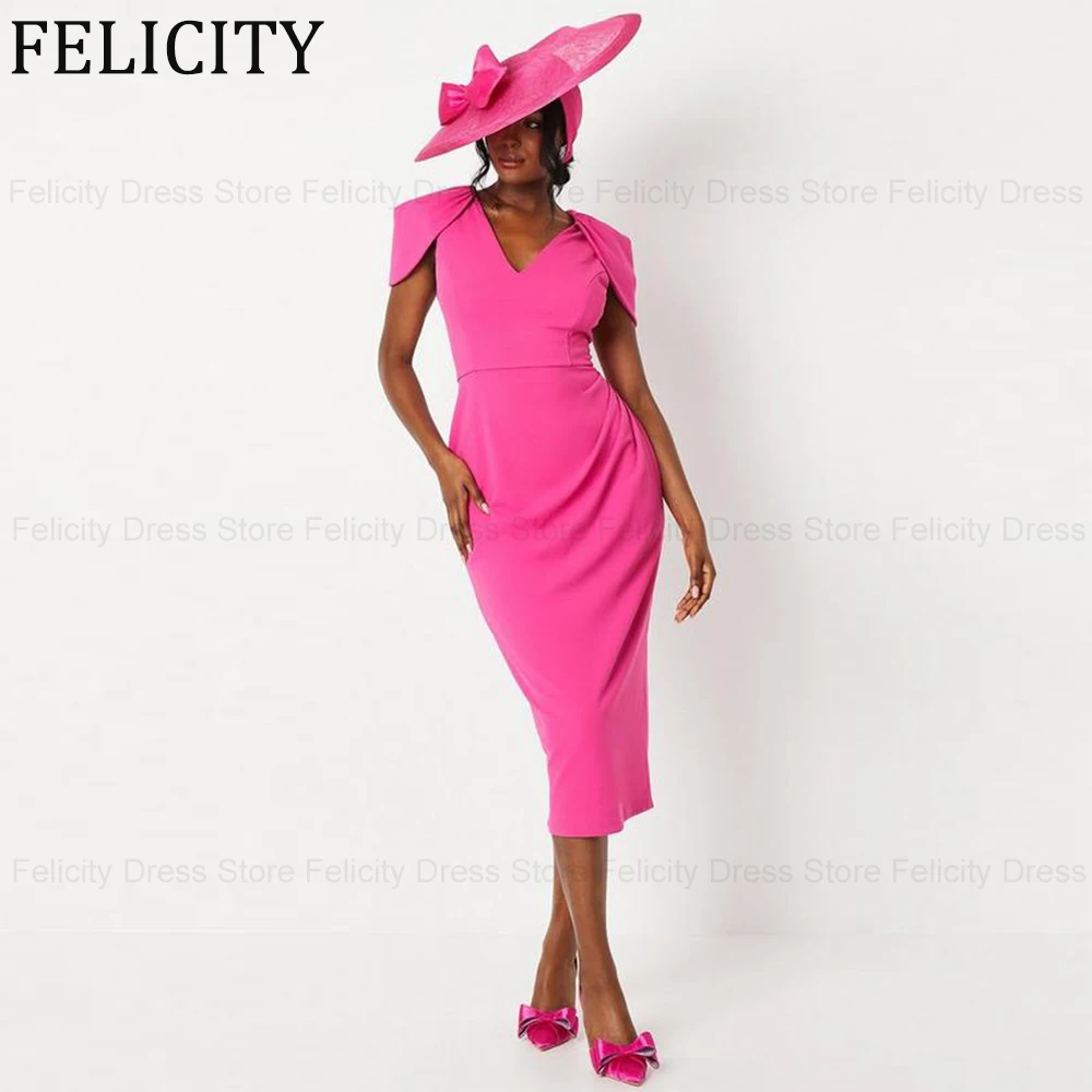FELICITY-Simple-Mother-of-the-Bride-Dresses-2024-Sheath-V-Neck-Cape ...