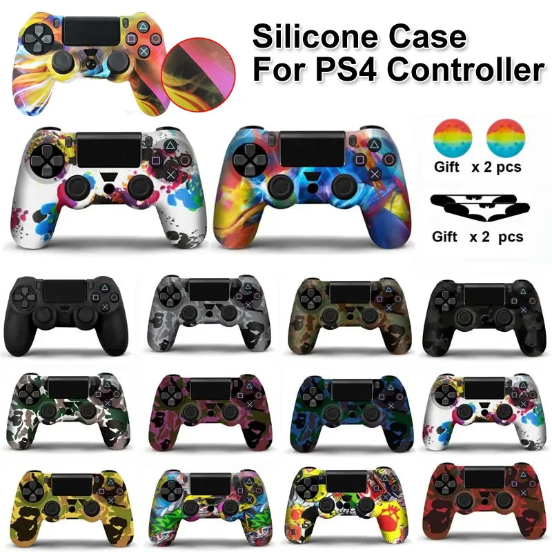Silicone-Case-For-PS4-Controller-Cover-For-dualshock-4-Gamepad-joystick ...