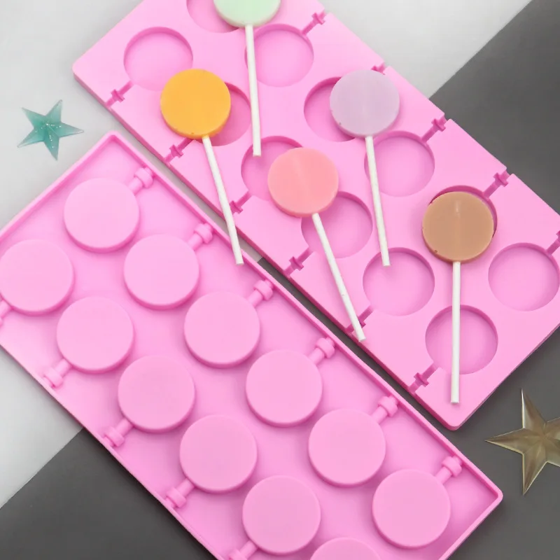 12-Hole-Round-Lollipop-Silicone-Mold-Without-Stick-DIY-Lollipop-Mold ...