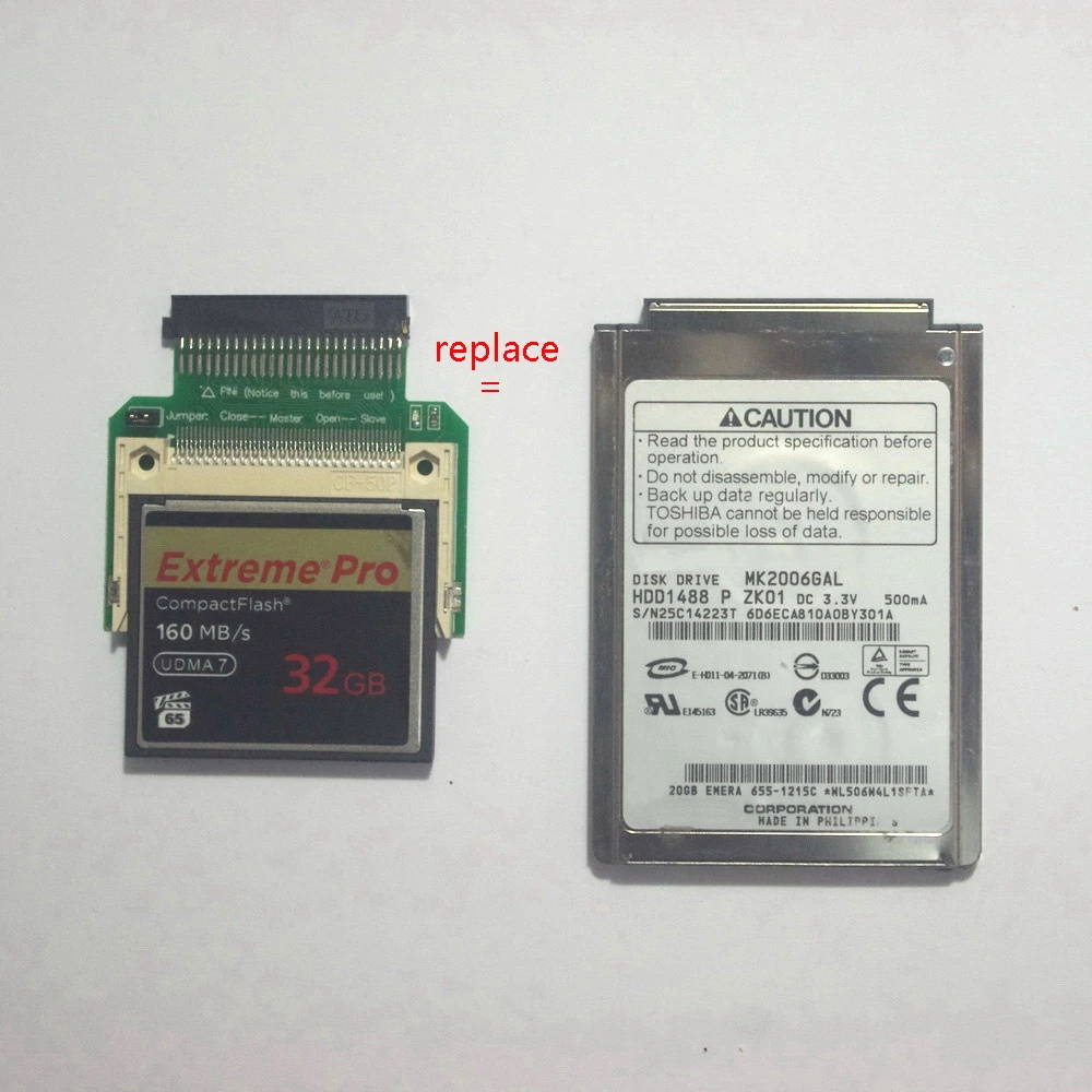Xientrnic For iPod 3rd 4th Photo CF SSD 16GB 32GB 64GB Upgrade Kit for ...