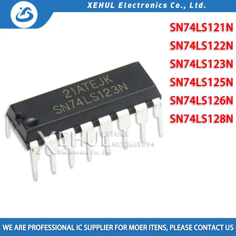 10PCS-SN74LS123N-74LS123-SN74LS122N-74LS122-SN74LS121N-74LS121 ...