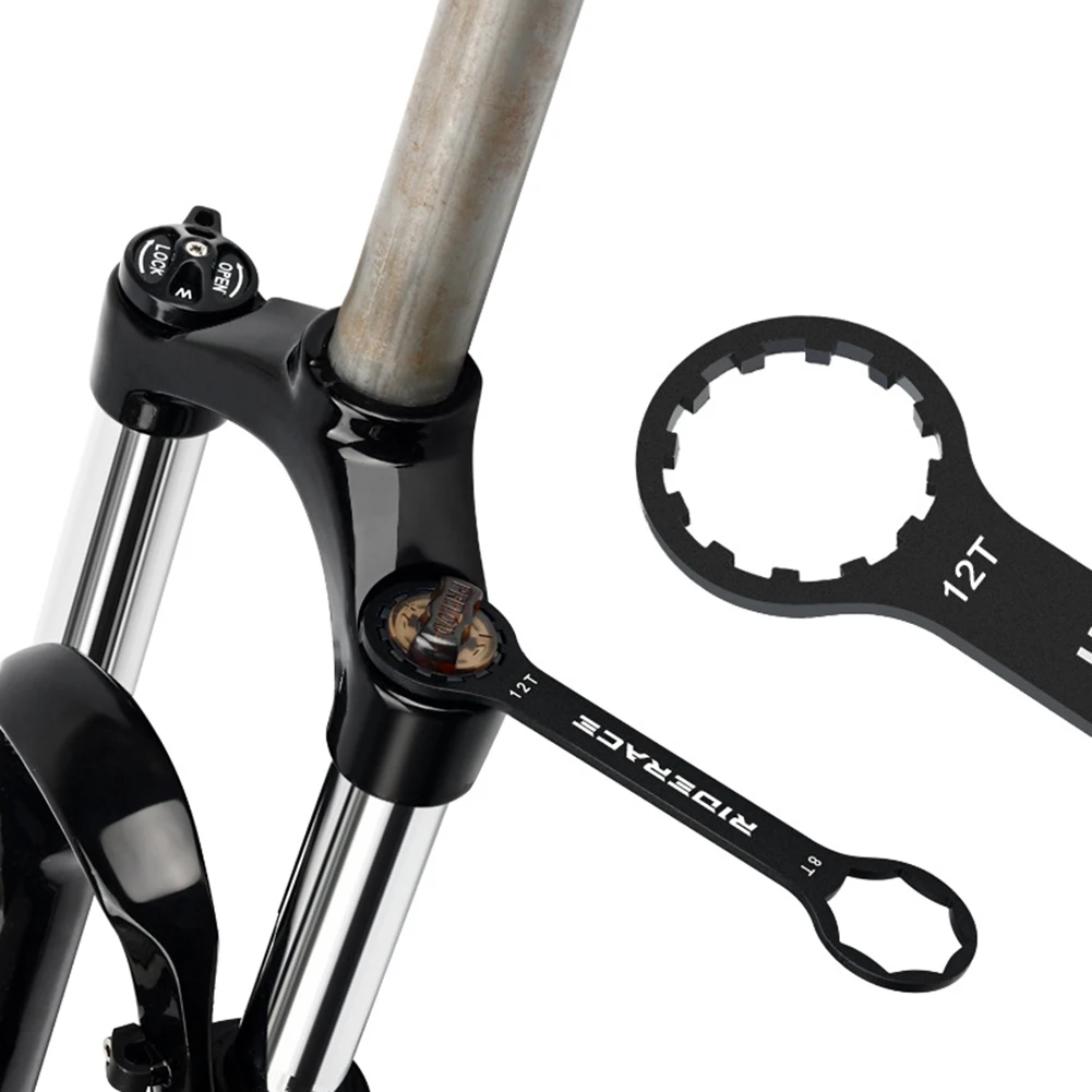 1 Pcs Bicycle Front Fork Cap Wrench Tool Aluminum Alloy Black Replace ...