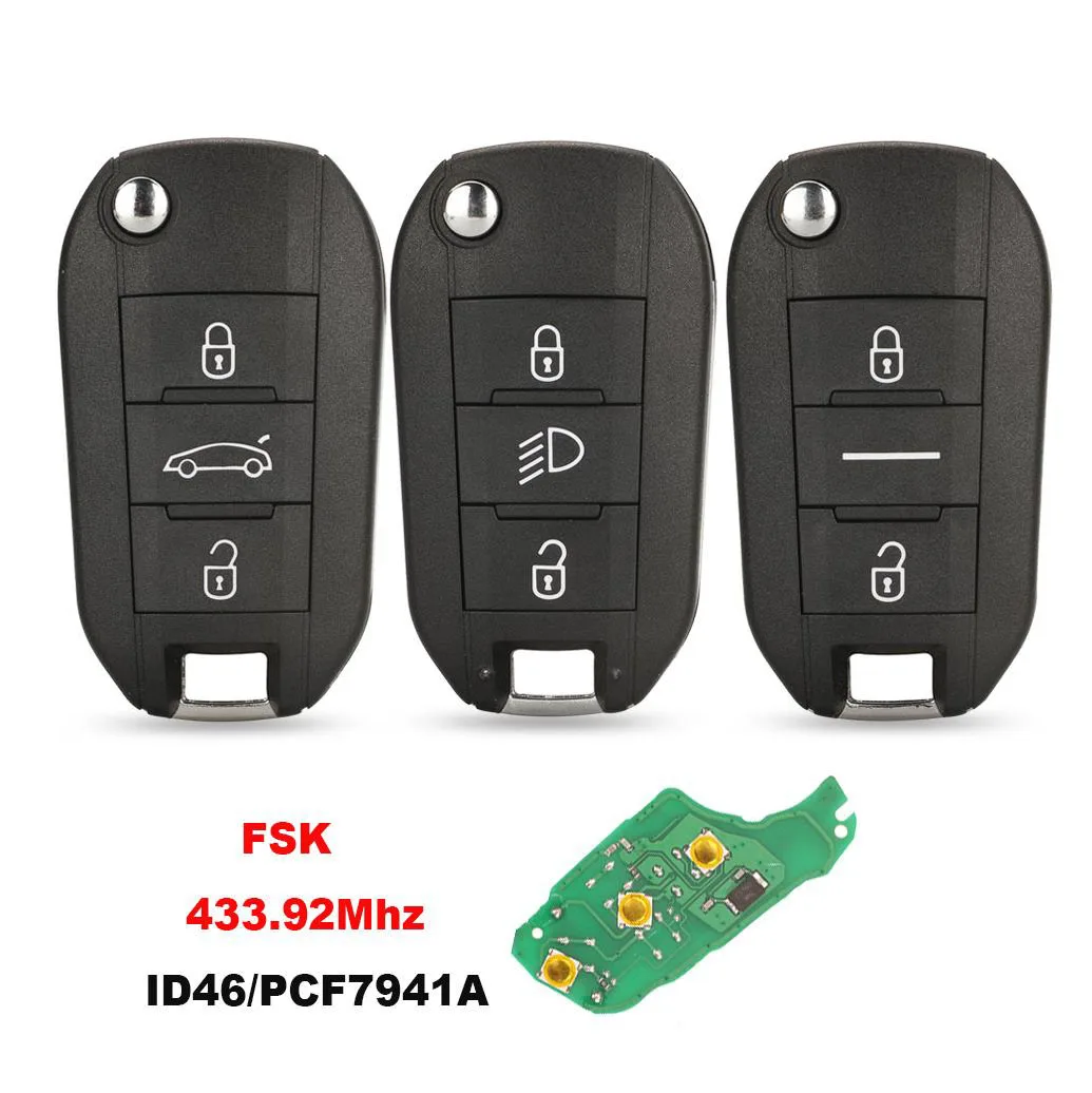 jingyuqin-Car-Remote-Control-Key-For-Peugeot-208-2008-301-308-508-5008 ...