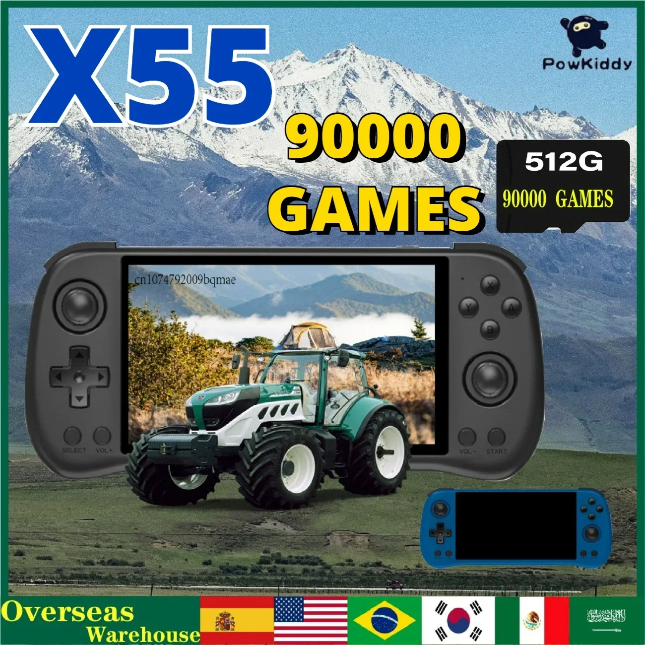 PSP-POWKIDDY-X55-Handheld-Game-Console-5-5-INCH-HD-IPS-Screen-ROCK ...