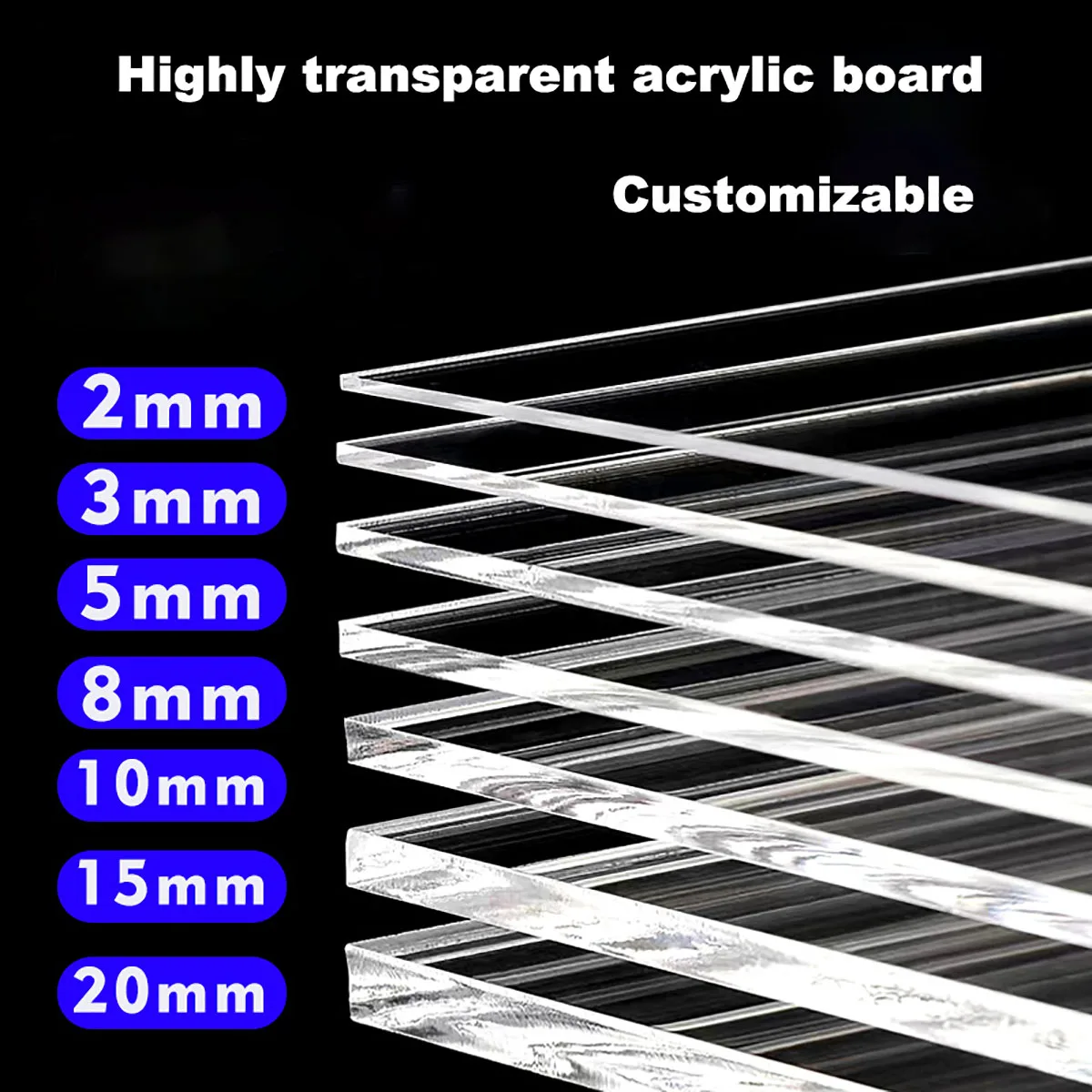 Thick 1mm-15mm High Transparency Acrylic Sheet Board Organic Glass ...